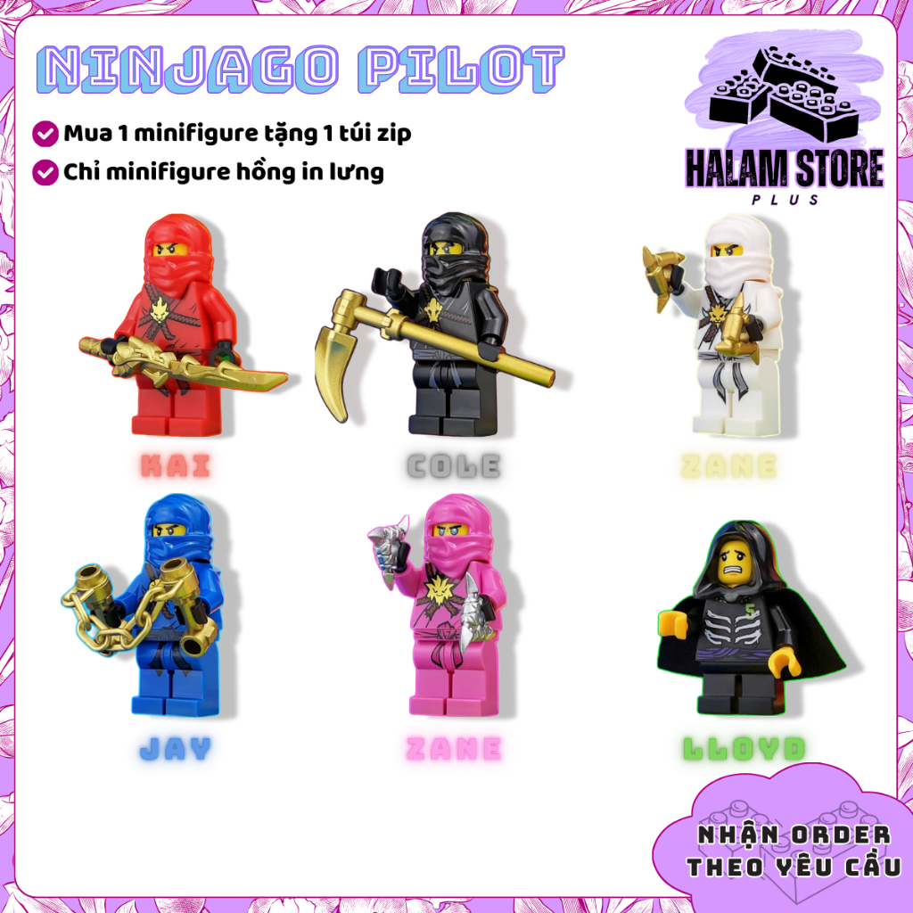 [Rẻ vô địch] Đồ chơi lắp ráp bộ minifigures Ninjago Pilot season 1 - Mô ...
