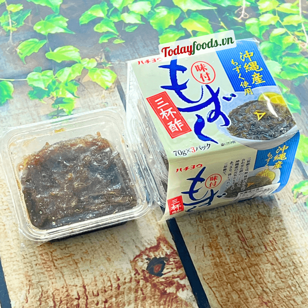 TẢO NÂU chế biến Ajitsuke Mozuku Sanbaizu (70g x 3 khay) | Tốt cho sức kh.ỏe, ăn kiêng | Shopee ...