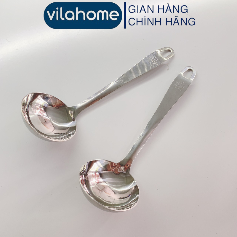 Muôi Canh Inox Vilahome, Muỗng Vá Múc Canh Miệng Tròn Cán Ngắn Có Lỗ ...