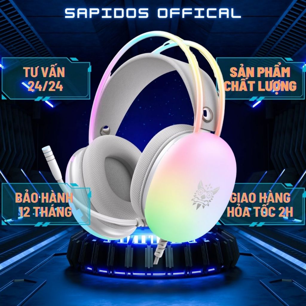 ONIKUMA X25 - Tai nghe gaming - Đèn led RGB - Micro 360 độ giảm ồn - Dùng mọi thiết bị chơi game ...