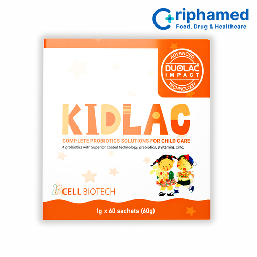 Men vi sinh hỗ trợ tiêu hóa cho trẻ Kidlac - Cell Biotech (Hộp 60 gói ...