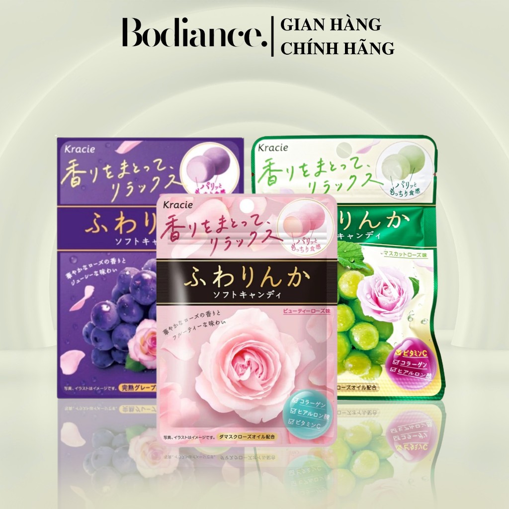Kẹo Hoa Hồng Collagen Kracie Thơm Cơ Thể Nhật Bản Gói 10 viên 32g | Shopee Việt Nam