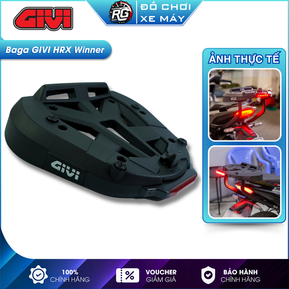 Baga GIVI HRX Winner X V1 V2 V3 GIVI Mẫu mới HRX Có Đèn Chịu Lực Cao ...