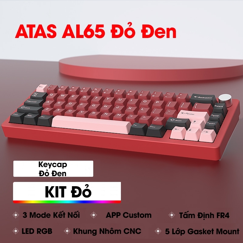 [HÀNG SẴN] Bàn phím cơ AL65 - CNC ,3 modes , mạch xuôi, RGB, FR4 ...