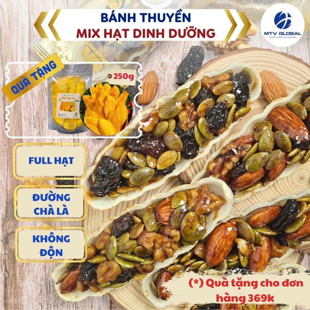Bánh Thuyền Mix Hạt Dinh Dưỡng Smile Nuts Túi Zipper - Quà Tết Sang ...