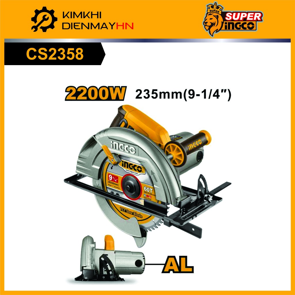 Máy cưa đĩa tròn INGCO CS2358 2200W 235mm | Shopee Việt Nam