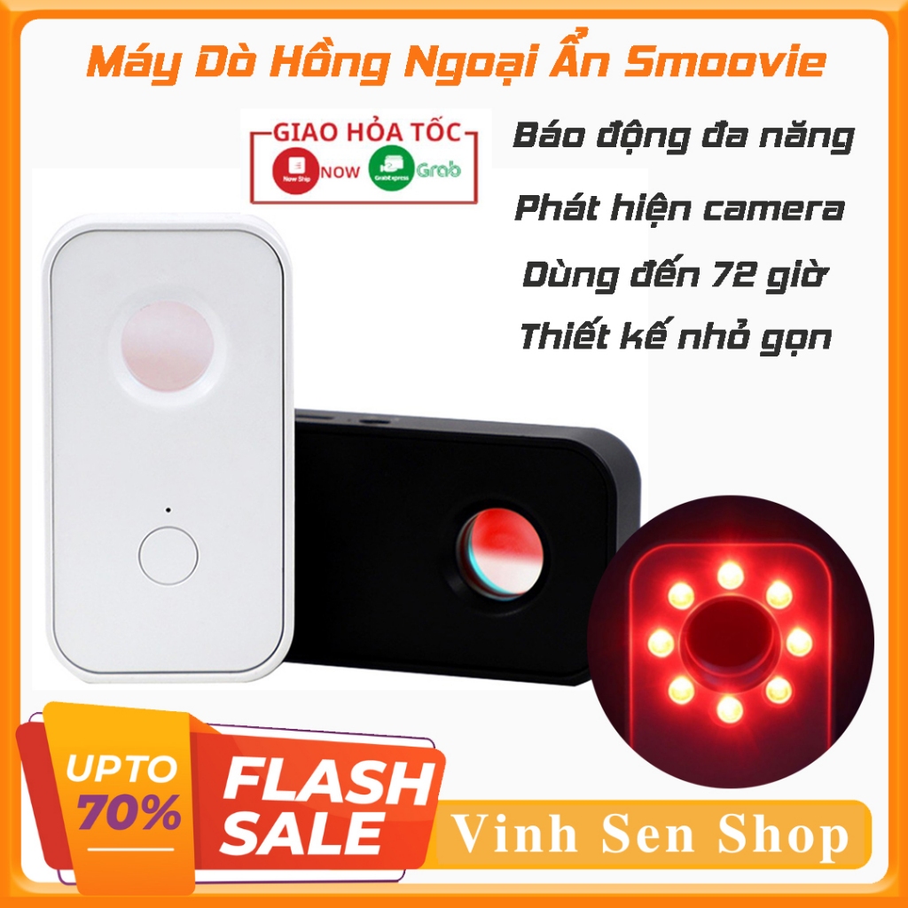 Máy dò camera SMOOVIE - Dò hồng ngoại ẩn chống quay lén - Cảm biến nhạy ...