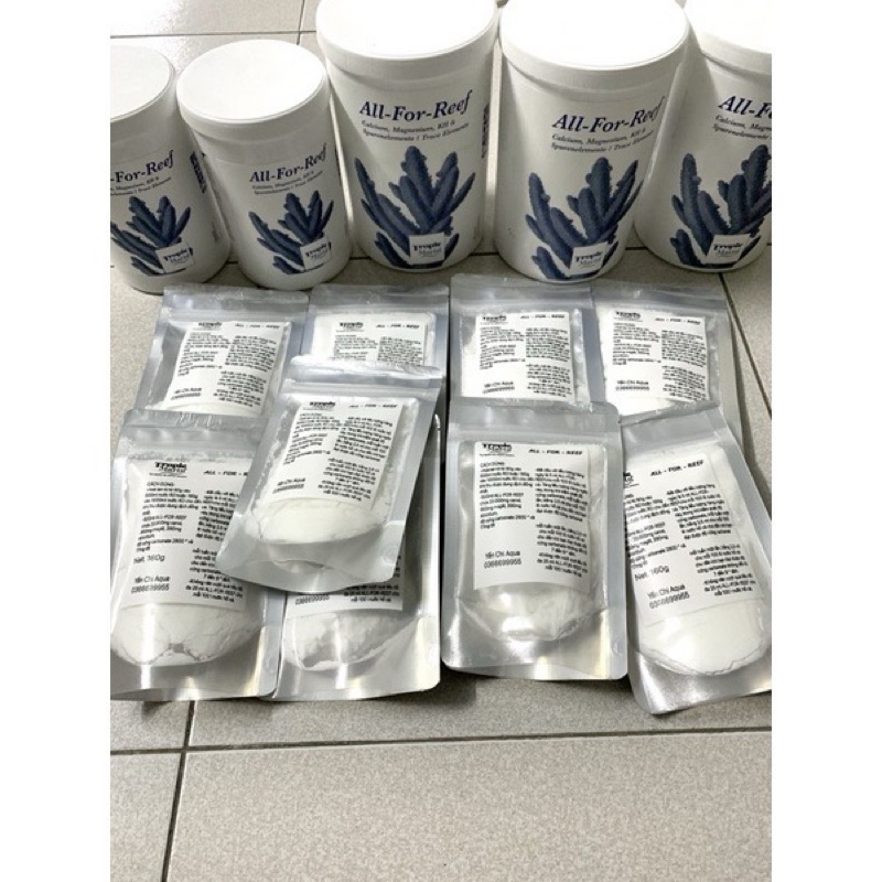 ALL FOR REEF dạng bột bổ sung khoáng chất cho hồ cá biển. chiết lẻ 80g-160g pha 500ml-1000ml ...