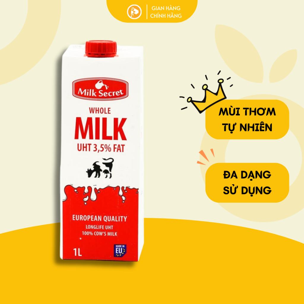 Sữa tươi Balan Milk Secret 1L không đường, sữa tiệt trùng thơm ngon ...