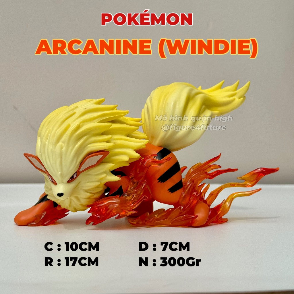 (Sẵn - F1 - 10CM) Mô hình Pokemon Arcanine cao 10cm - mô hình Windie ...