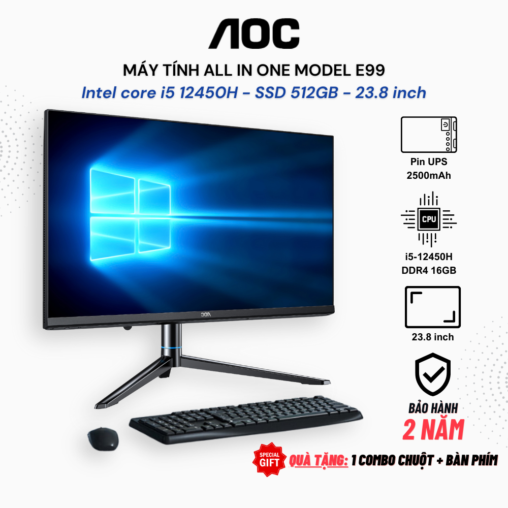 Máy tính All In One AOC E99 Master Intel Core i5-12450H 16GB DDR4 ...