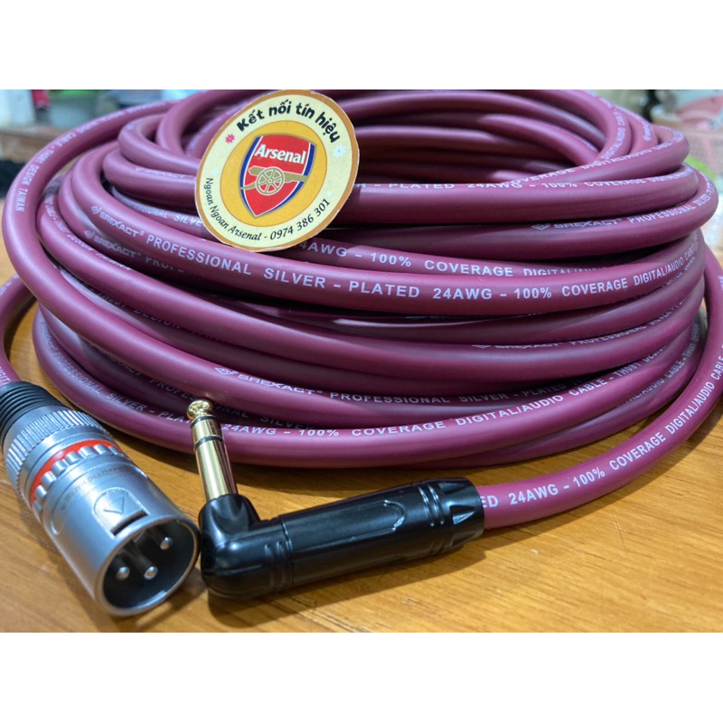 Dây 6 ly TRS ra canon XLR đực DIY - XLR stereo to 6.5mm male cable- Dây ...