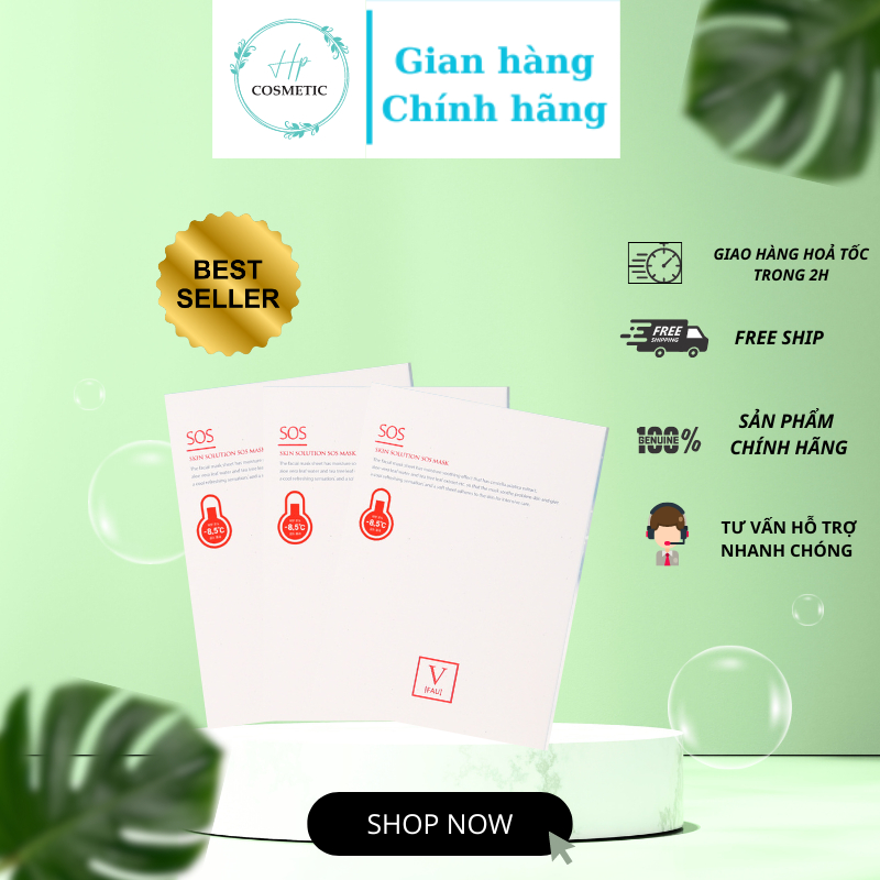 Mặt nạ phục hồi làm lạnh, làm dịu, giảm đỏ-[FAU SOS Mask] (10 miếng/hộp ...