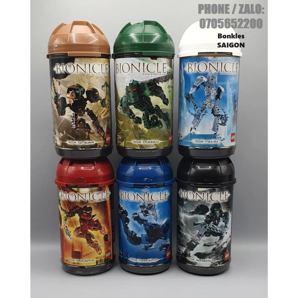Đồ Chơi LEGO Bionicle: 6 Toa Metru: 8601 Vakama, 8602 Nokama, 8603 ...
