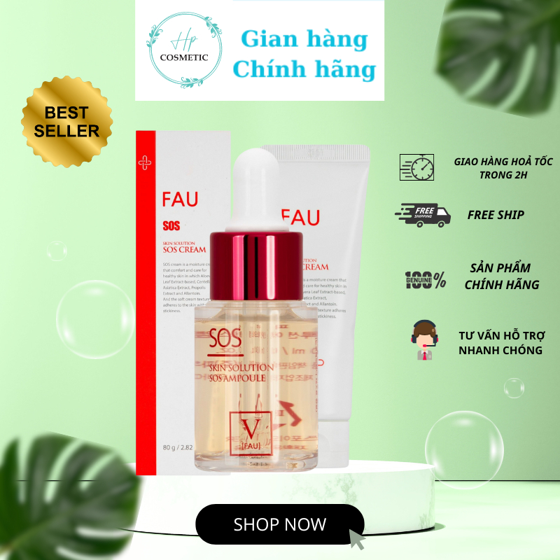 Tinh chất phục hồi giảm đỏ - serum [FAU SOS Ampoule] đủ size 10ml - 50ml -100ml | Shopee Việt Nam