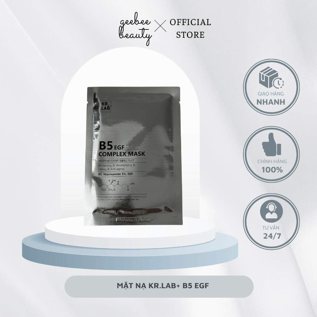 Mặt Nạ Kr.Lab+ B5 EGF Complex Cấp Ẩm Phục Hồi, Dưỡng Trắng Da | Shopee ...