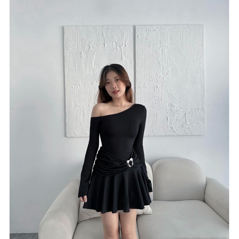 Đầm Jennie Tay Loe Chất Thun Tăm | Shopee Việt Nam