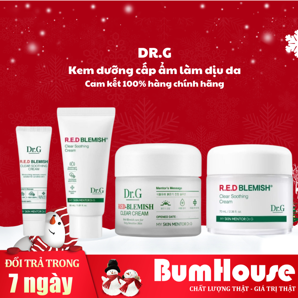 Kem dưỡng Dr.G DrG Red Blemish Clear Soothing Cream 70ml | Shopee Việt Nam