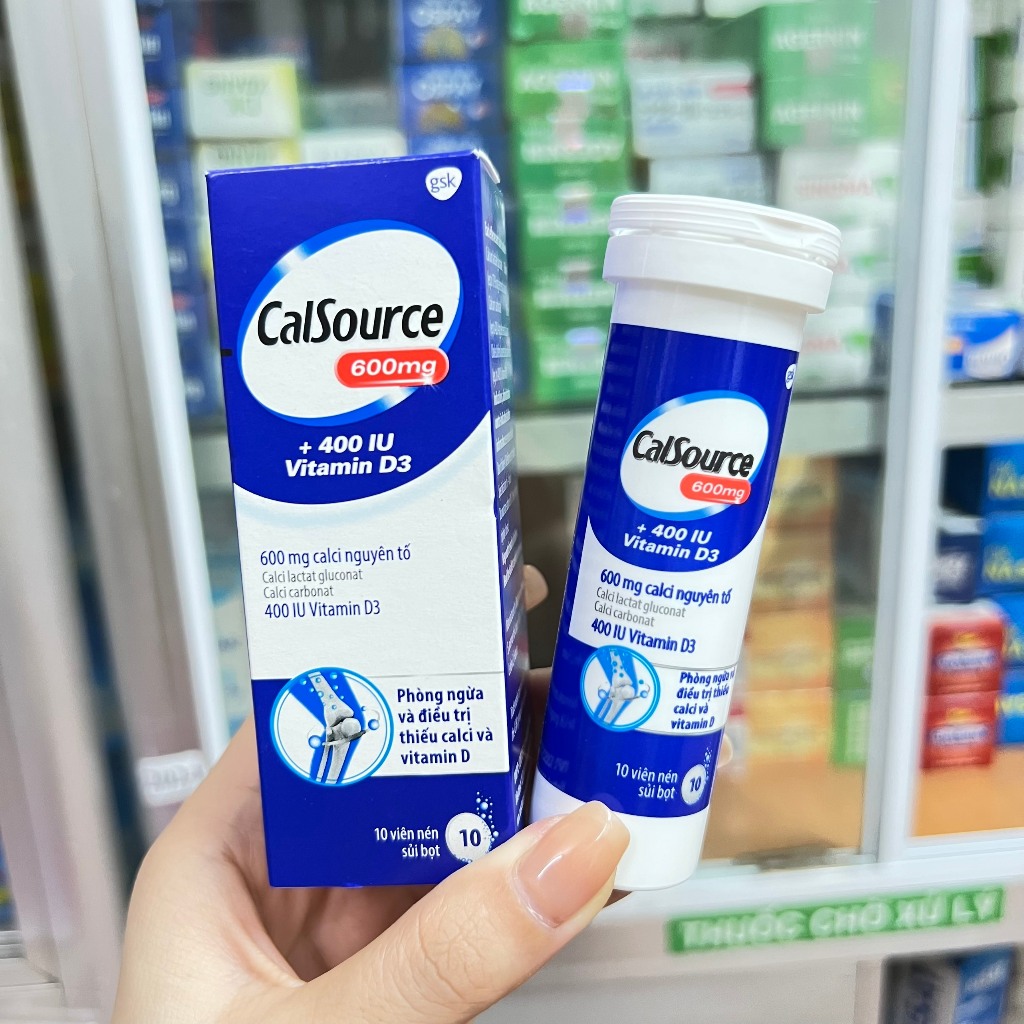 [CHÍNH HÃNG] Viên sủi Calsource 600mg hộp 10 viên - Viên sủi bổ sung ...