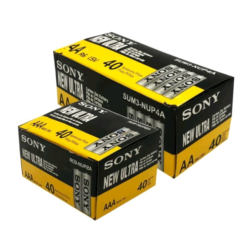 Hộp 40viên Pin Sony New Ultra AA,AAA 1.5V ,R6P,R03,pin tiểu, pin đũa,pin carbon,Chất lượng cao ...