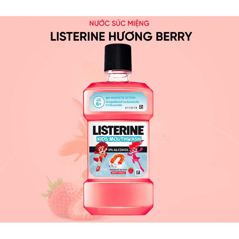 Nước súc miệng Listerine Kids Berry Shield | Shopee Việt Nam