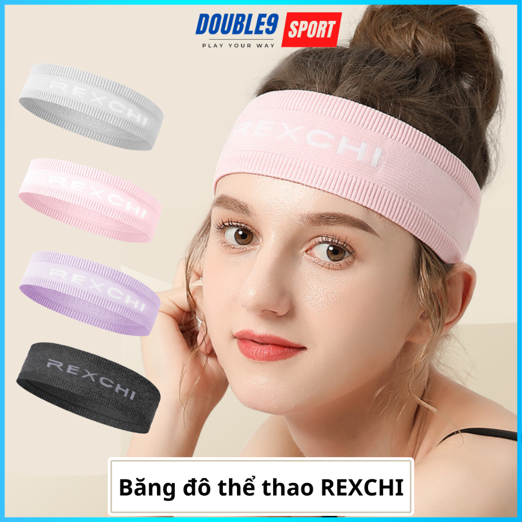 Băng đô nữ nam gym cầu lông chạy bộ yoga REXCHI băng đầu thể thao chặn ...