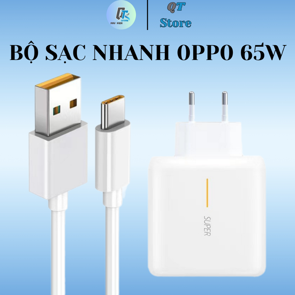 Bộ Sạc Nhanh OPPO 65W Công Nghệ Sạc Siêu Nhanh Super VOOC Zin 1:1 Cổng Sạc Usb ra Type C ...