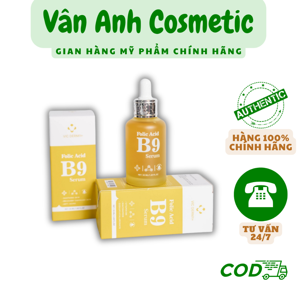 [CHÍNH HÃNG] Serum B9 Vic Derma Folic Acid Phục Hồi Trẻ Hóa Vicderma ...