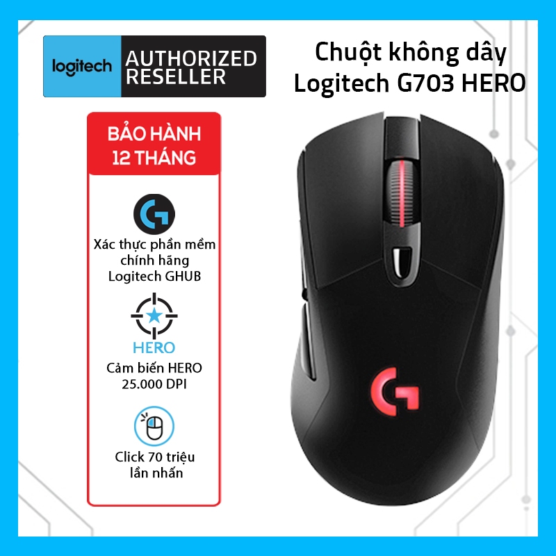 Chuột không dây Logitech G703 HERO 910-005642 | Shopee Việt Nam