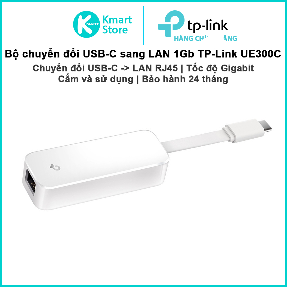 Bộ chuyển đổi USB-C sang LAN RJ45 Gigabit TP-Link UE300C | Cắm và sử ...