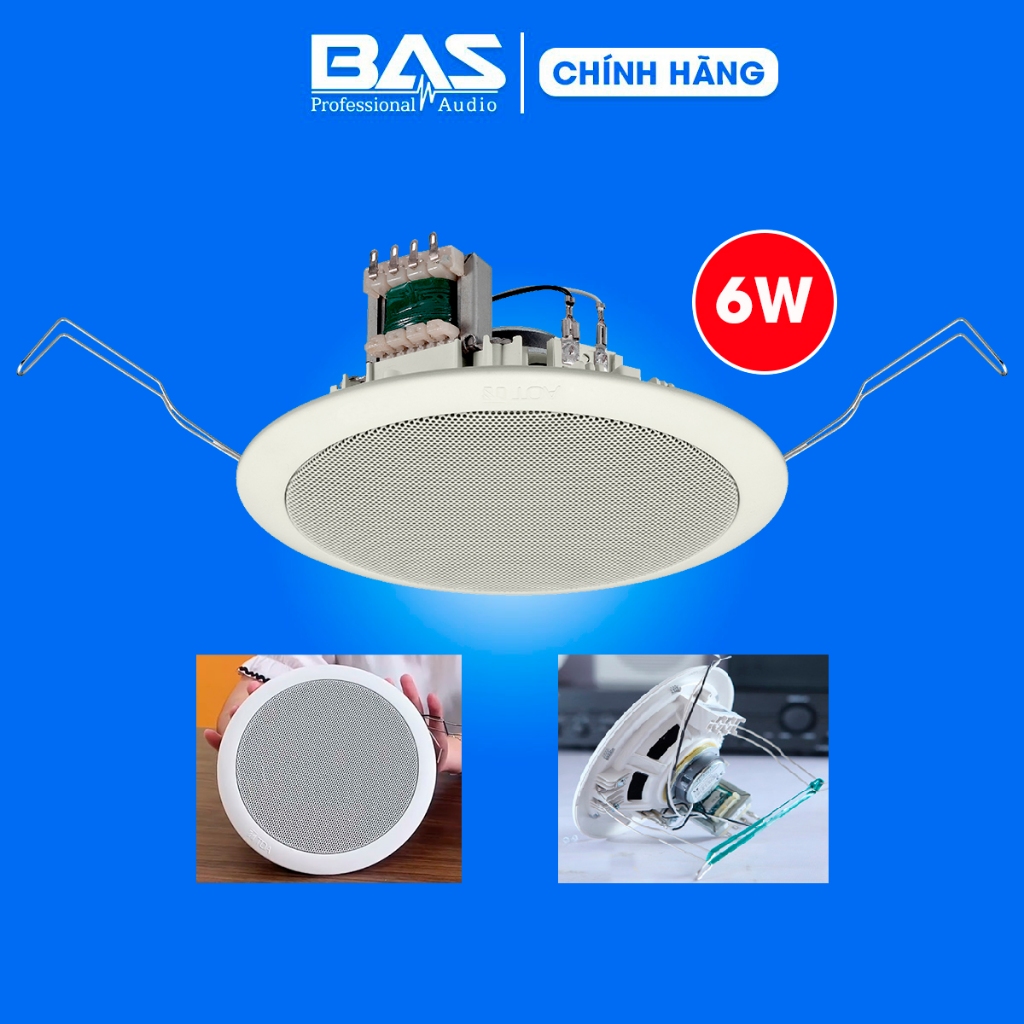 Loa âm trần 6W TOA PC-658R, loa âm trần gắn shop cửa hàng, spa, loa phát nhạc nền âm thanh hay ...