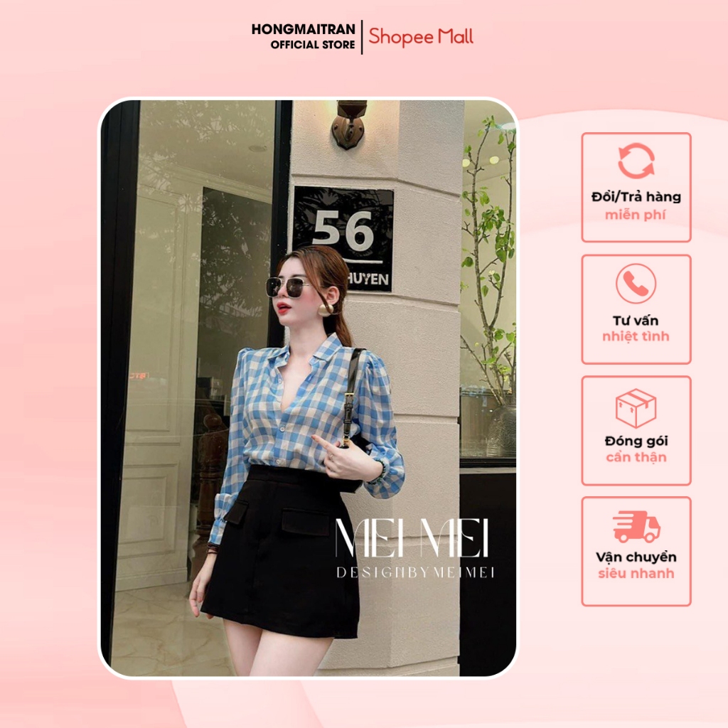 Chân váy chữ A dáng ngắn phong cách trẻ trung trendy Hong Mai Tran CV13863 | Shopee Việt Nam