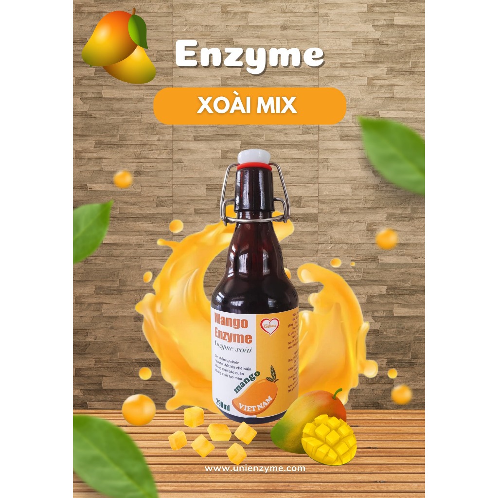 Enzyme Mix (Tổng Hợp,Xoài ) hỗ trợ tiêu hóa,ổn định huyết áp,làm ấm cơ ...