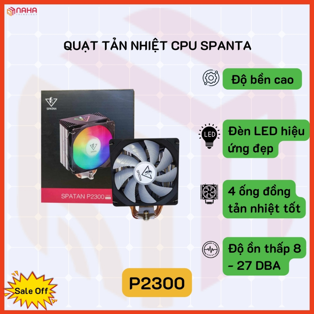 QUẠT TẢN NHIỆT CPU SPATAN P2300 | Shopee Việt Nam