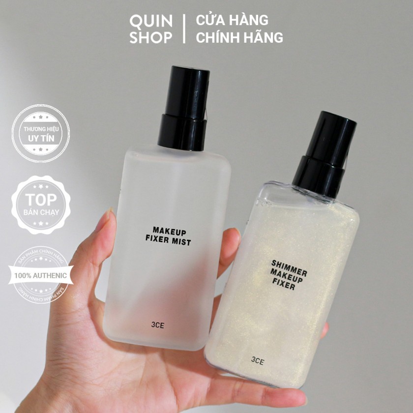 Xịt Khóa Lớp Trang Điểm Lâu Trôi 3CE Makeup Fixer Mist, Shimmer Makeup Fixer | Shopee Việt Nam