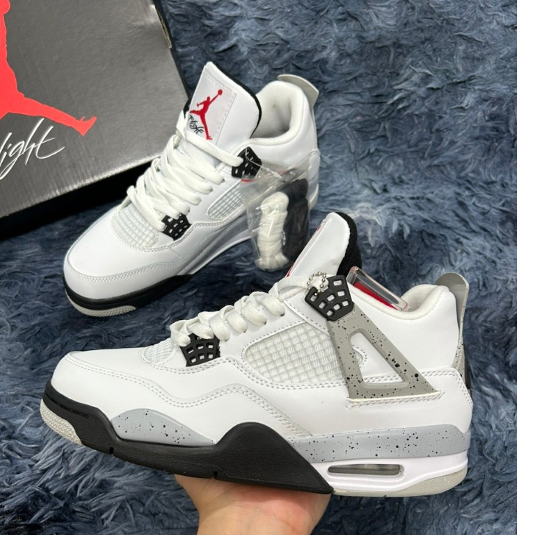 Giày thể thao Sneaker JD4 Retro White Cement, Giày Bóng Rổ JD4 Trắng ...