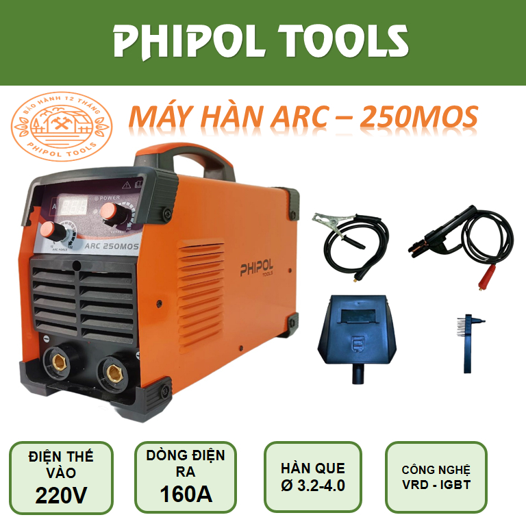 Máy hàn 250 moss PHIPOL , Chất lượng cao hàn que 3.2 đến 4.0 , kèm ...