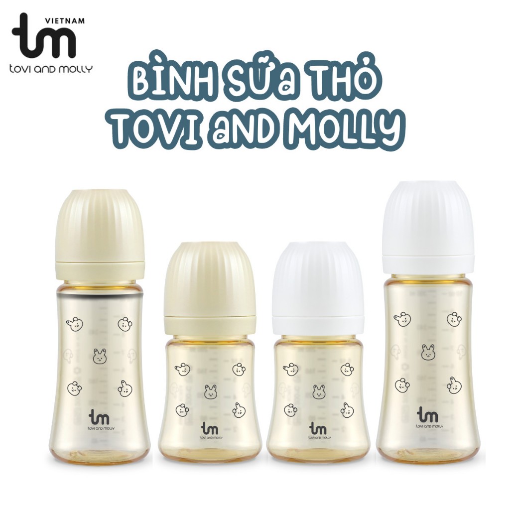 BÌNH SỮA TOVI AND MOLLY PPSU DOT BUNNY - PHIÊN BẢN THO 180ml/280ml | Shopee Việt Nam