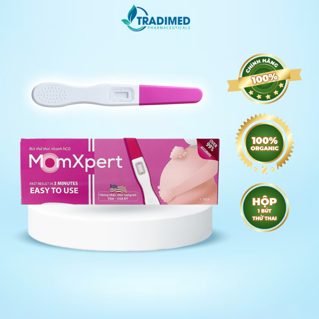 Bút thử thai nhanh hCG MomXpert - Tradimed Pharma | Shopee Việt Nam