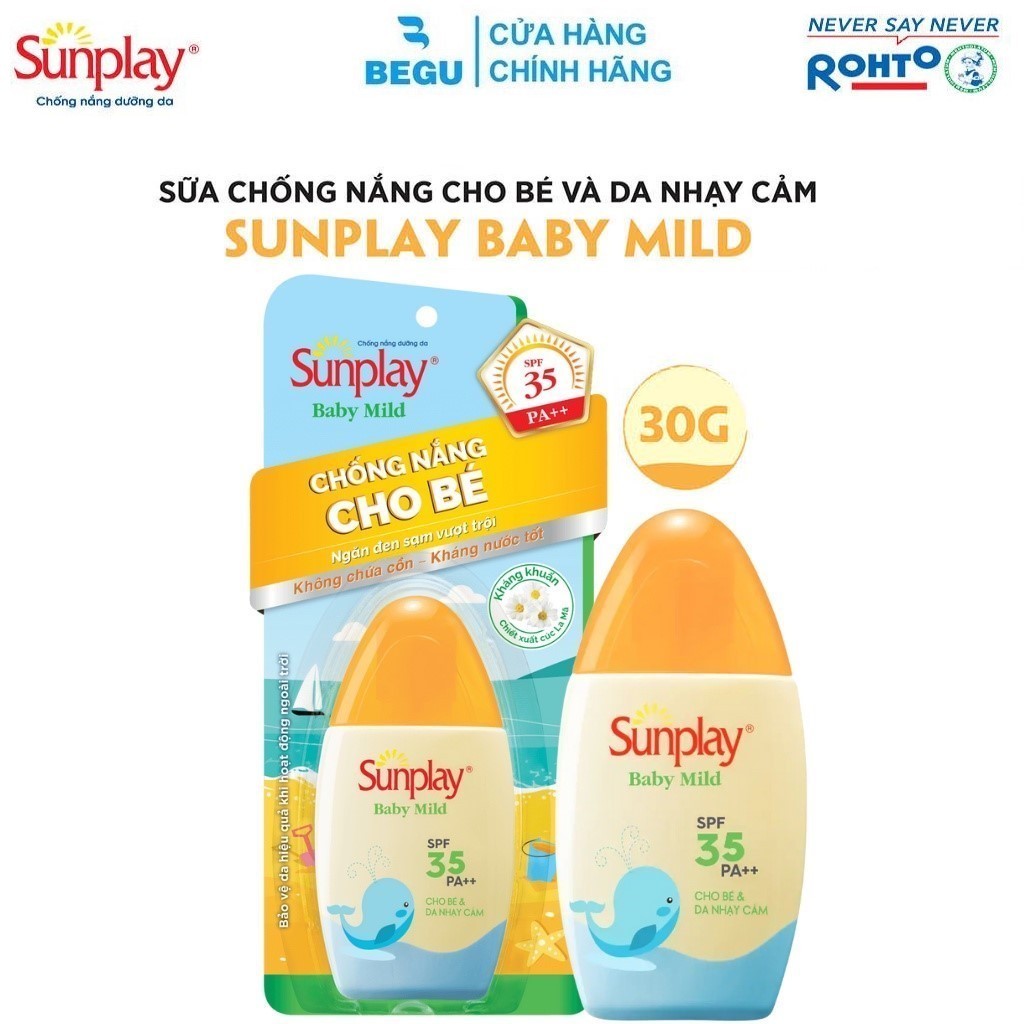 Sữa chống nắng cho bé và da nhạy cảm Sunplay Baby Mild SPF 35, PA++ 30g ...