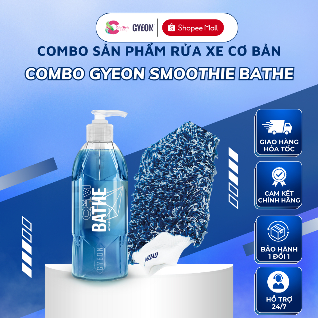 Combo Rửa Xe Cơ Bản Gyeon Q2M Bathe 400ml Và Găng Tay Microfiber Cao ...