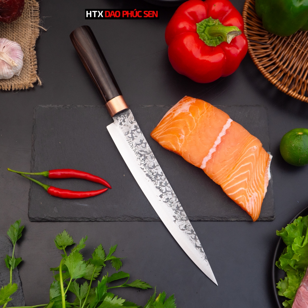 Dao Phile Chống Dính HTX DAO PHÚC SEN N14TMDD Cá Thịt Rèn Thủ Công 22cm ...