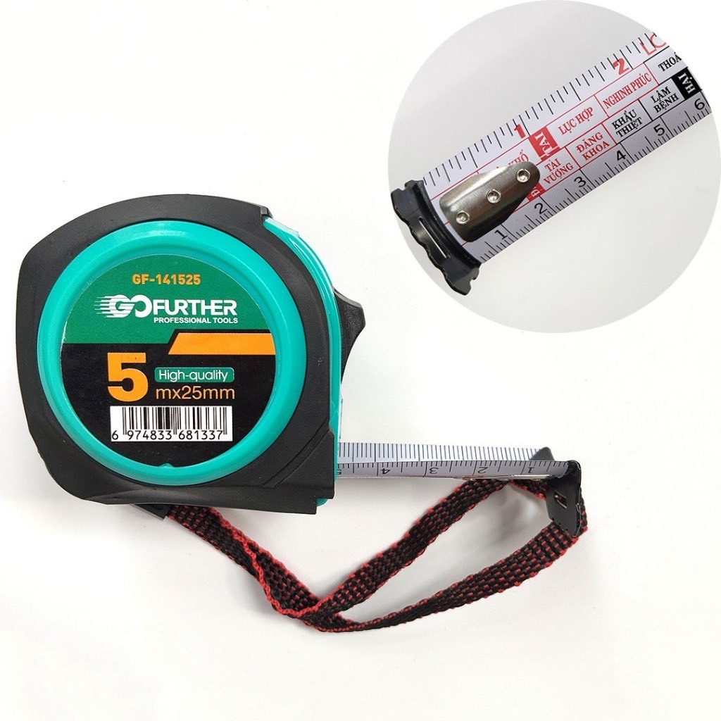 Thước Kéo - Thước Đo GO FUTHER Chính Hãng (2 mặt) - Bọc Cao Su Chống Bể ...