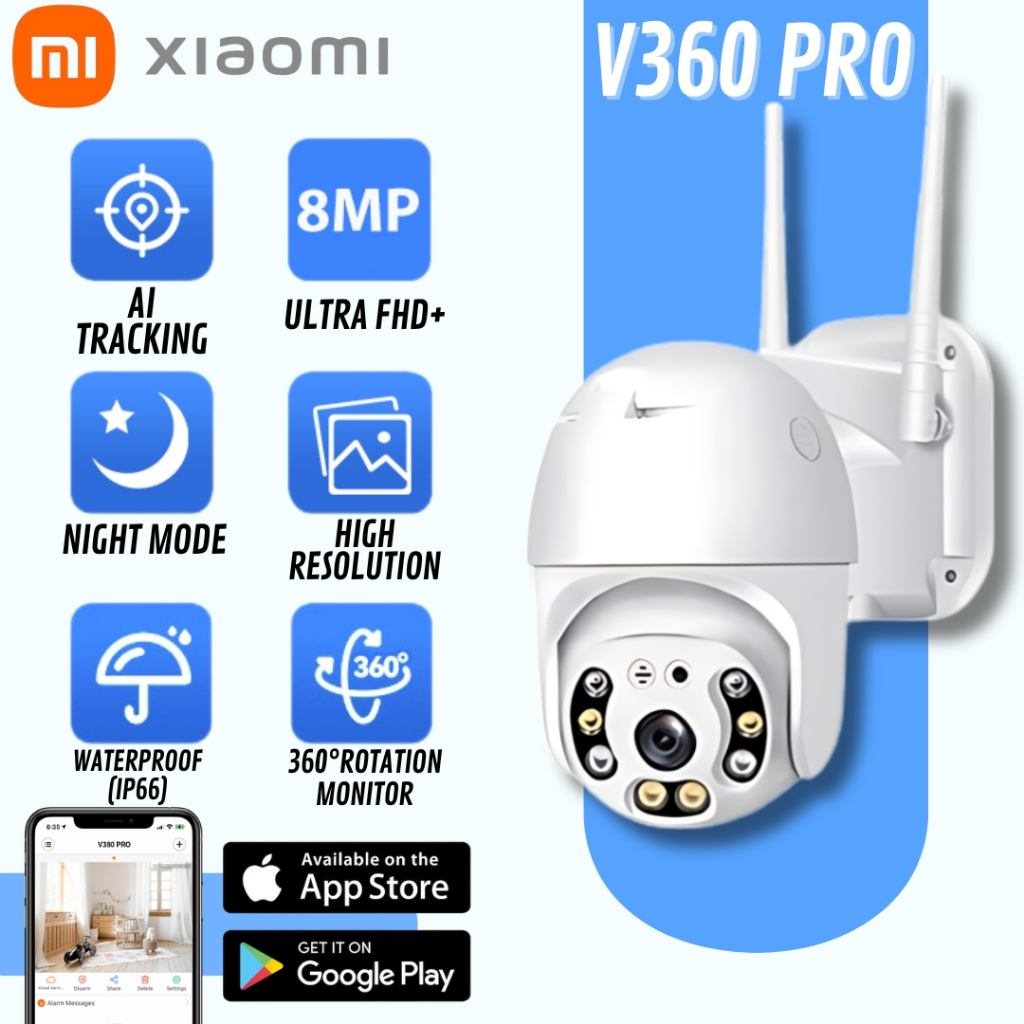 XIAOMI Camera An Ninh CCTV V360 HD 1080P Wifi Không Dây, Chống Thấm ...