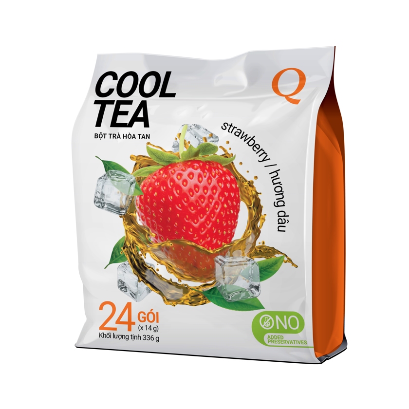 Trà Dâu Cool Tea Trần Quang bịch 336g (24 gói dài * 14g) | Shopee Việt Nam