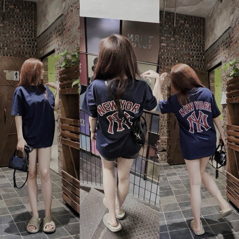 Áo thun MLB New York Mẫu mới Hottren phối Phố - Áo phông Unisex Nam Nữ Đầy đủ bọc tag | Shopee ...