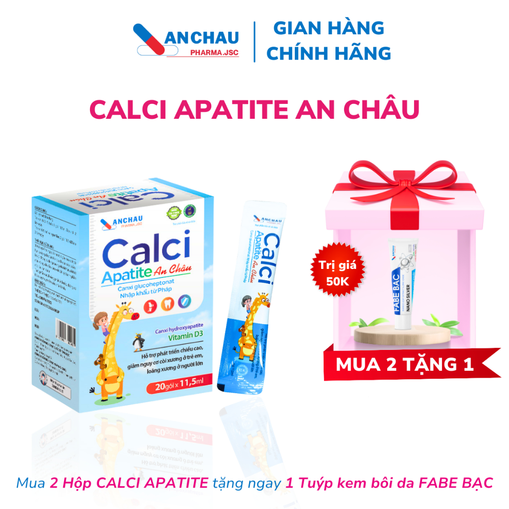 Canxi sữa tăng chiều cao cho bé, canxi nano d3 k2, siro CALCI APATITE ...