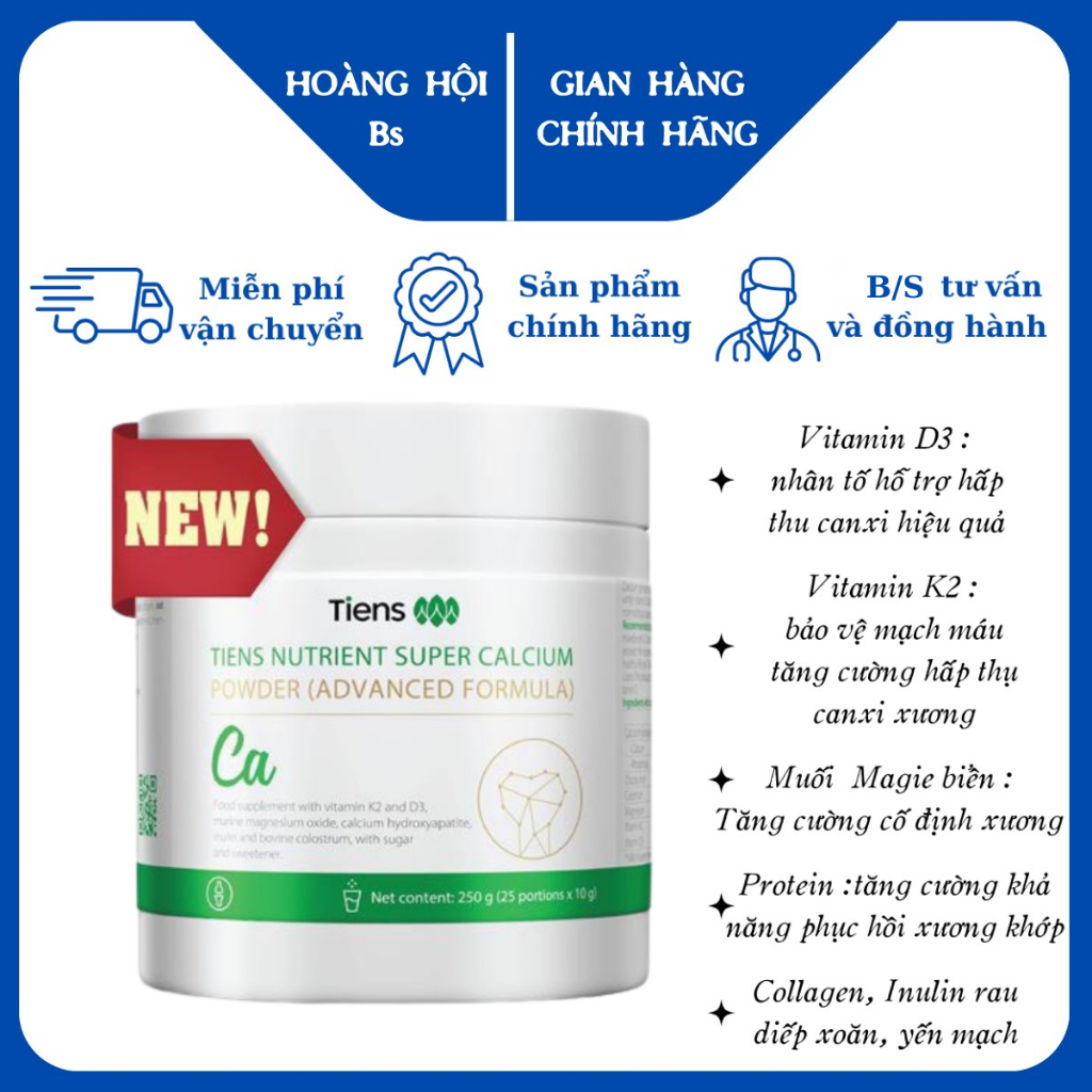 Canxi nhập khẩu Châu Âu Tiens Nutrient Super Calcium Powder Advanced ...