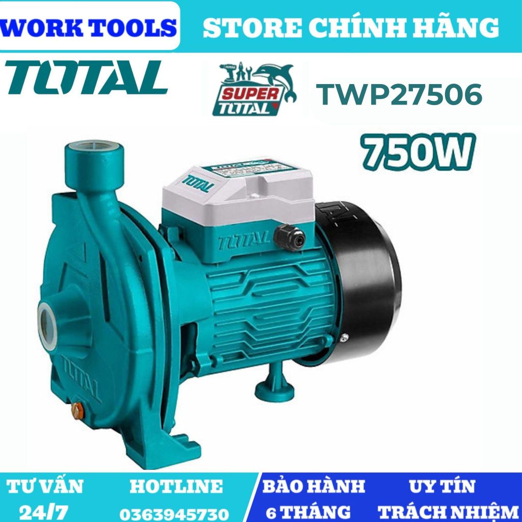 TOTAL Máy Bơm Nước 1HP TWP27506 (Cam kết Chính Hãng 100%) | Shopee Việt Nam