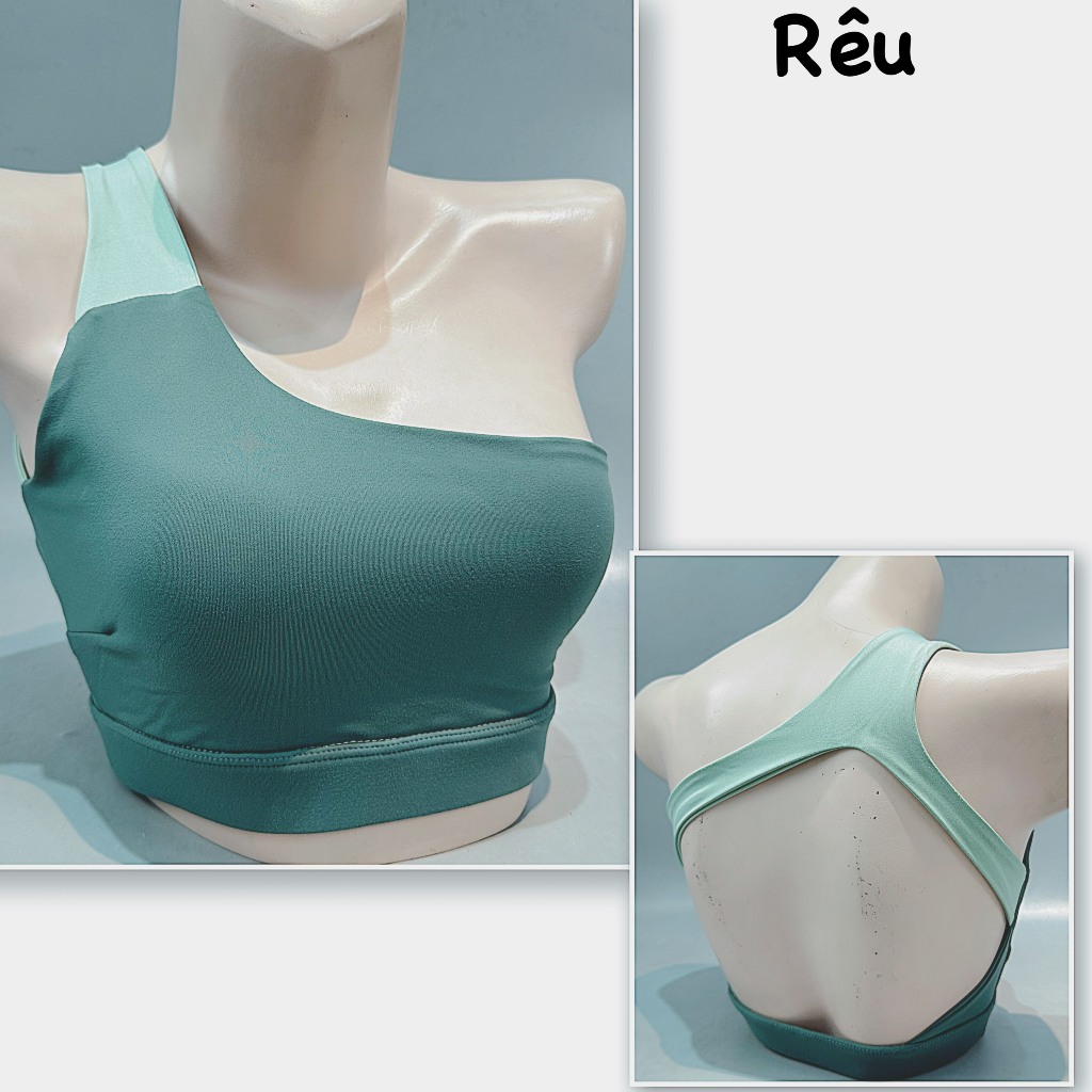 Áo Bra Thể Thao Nữ Lệch Vai Phối Màu Tập Gym, Yoga, Aerobic | Shopee ...